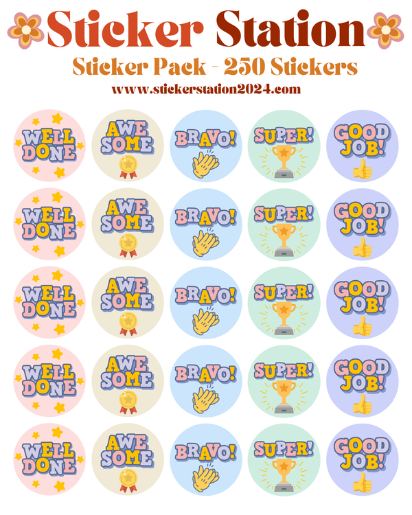 Merit Sticker Pack – Sticker Station